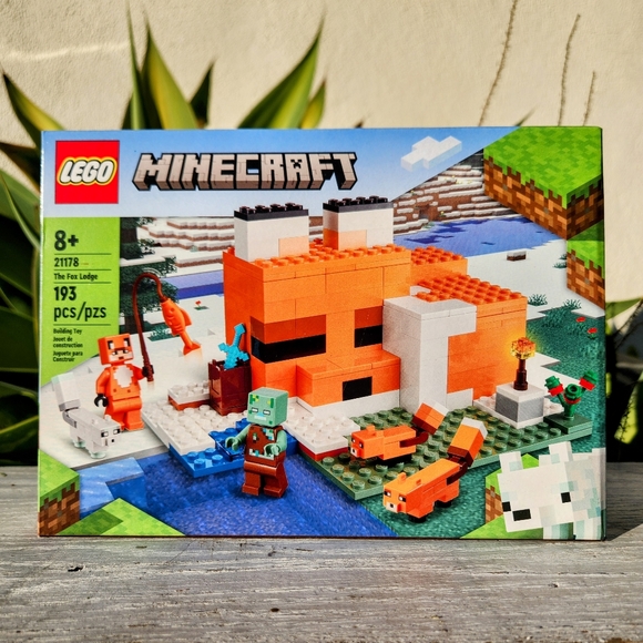 Lego | Toys | New Lego Minecraft Fox Lodge House 2178 Drowned Zombie ...